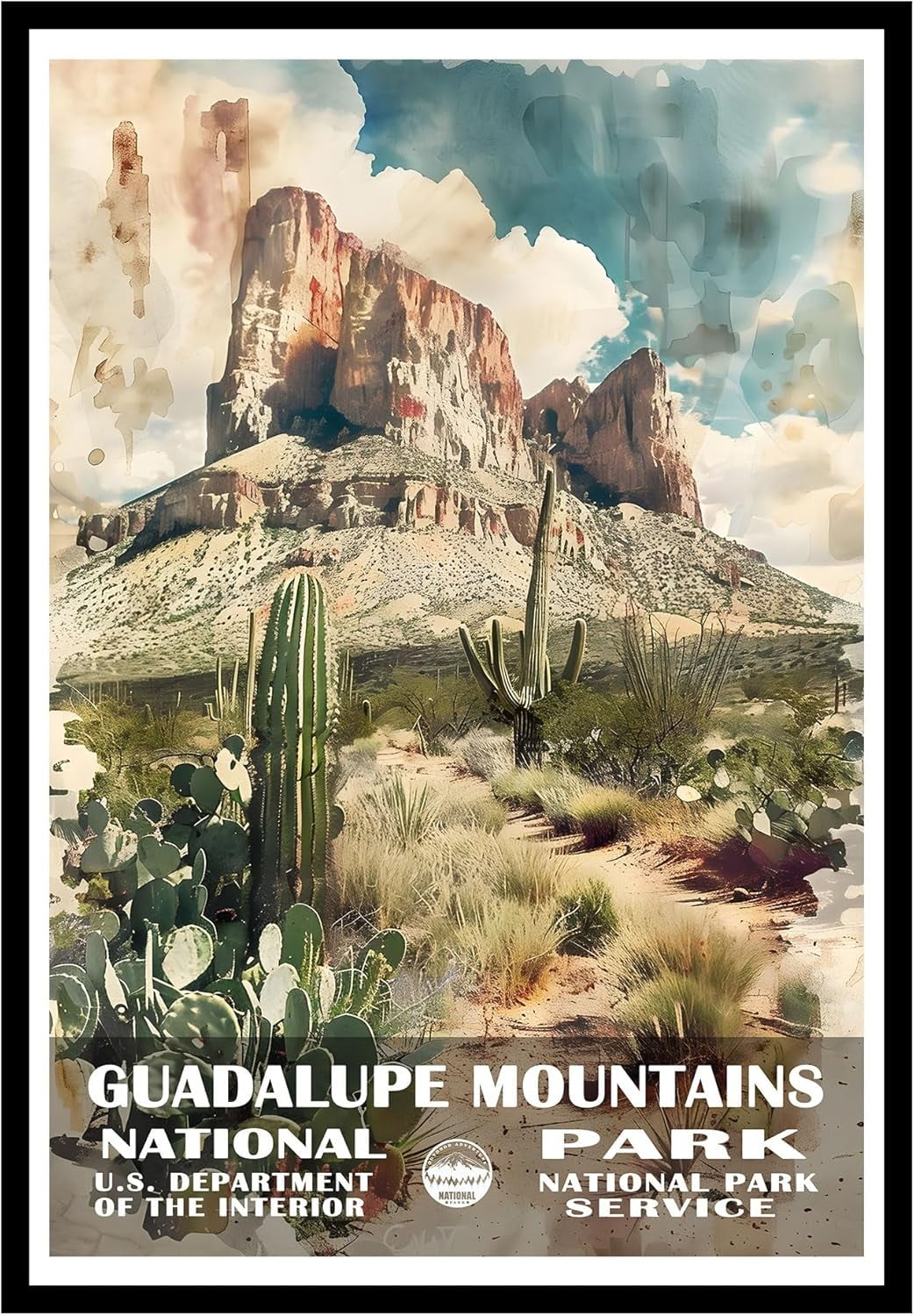 Eastern Print Guadalupe Mountains National Park Poster, National Park ...