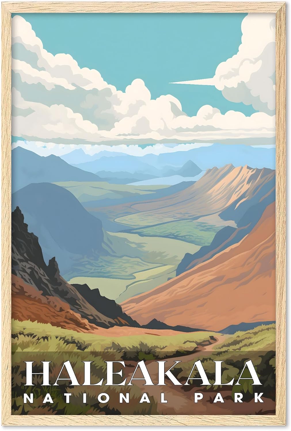 Eastern Print Haleakala National Park, National Parks Wall Poster ...