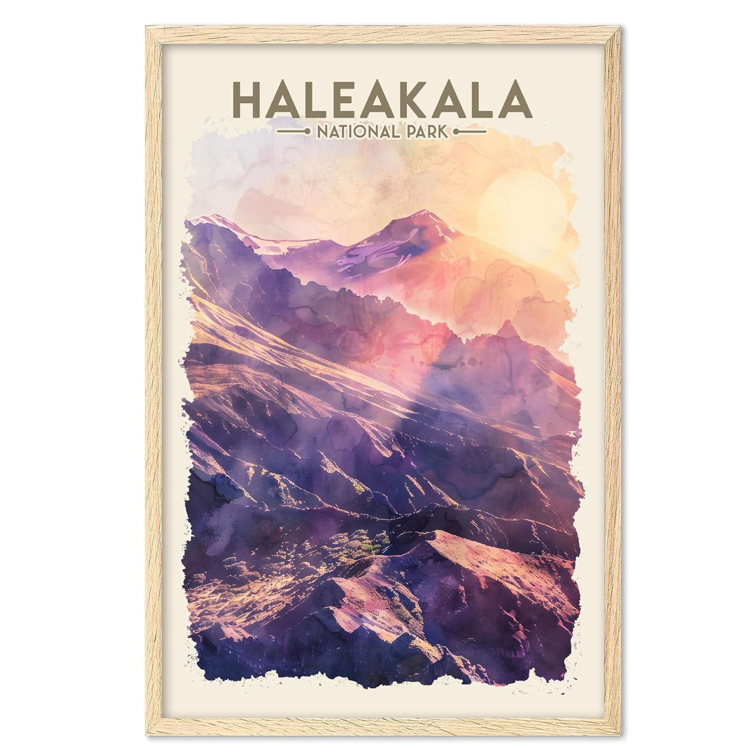 Eastern Print Haleakala National Park, National Parks Wall Poster, National Park Wall Art ...