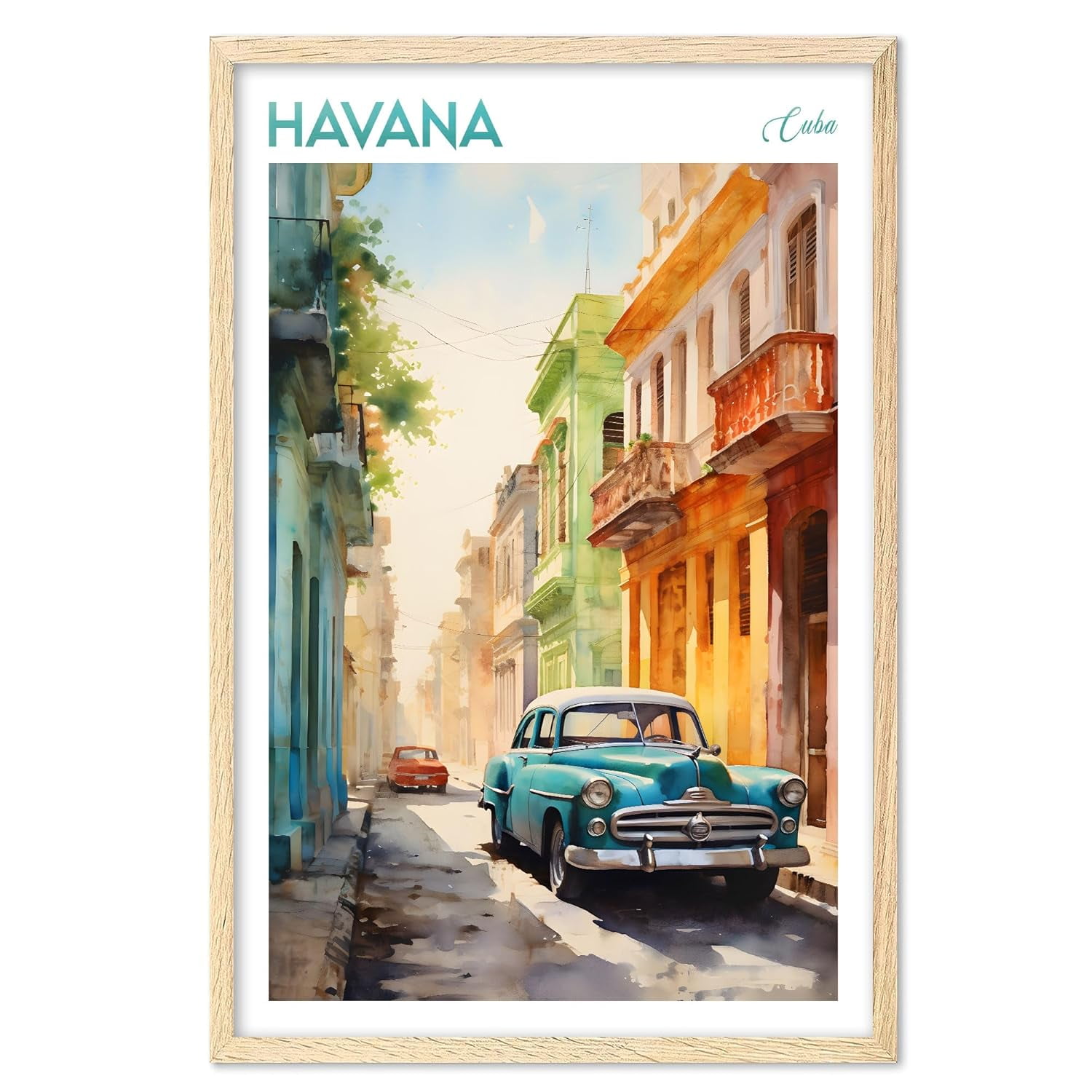 Eastern Print Havana Poster, Cuba Poster, Havana Wall Art, Vintage ...