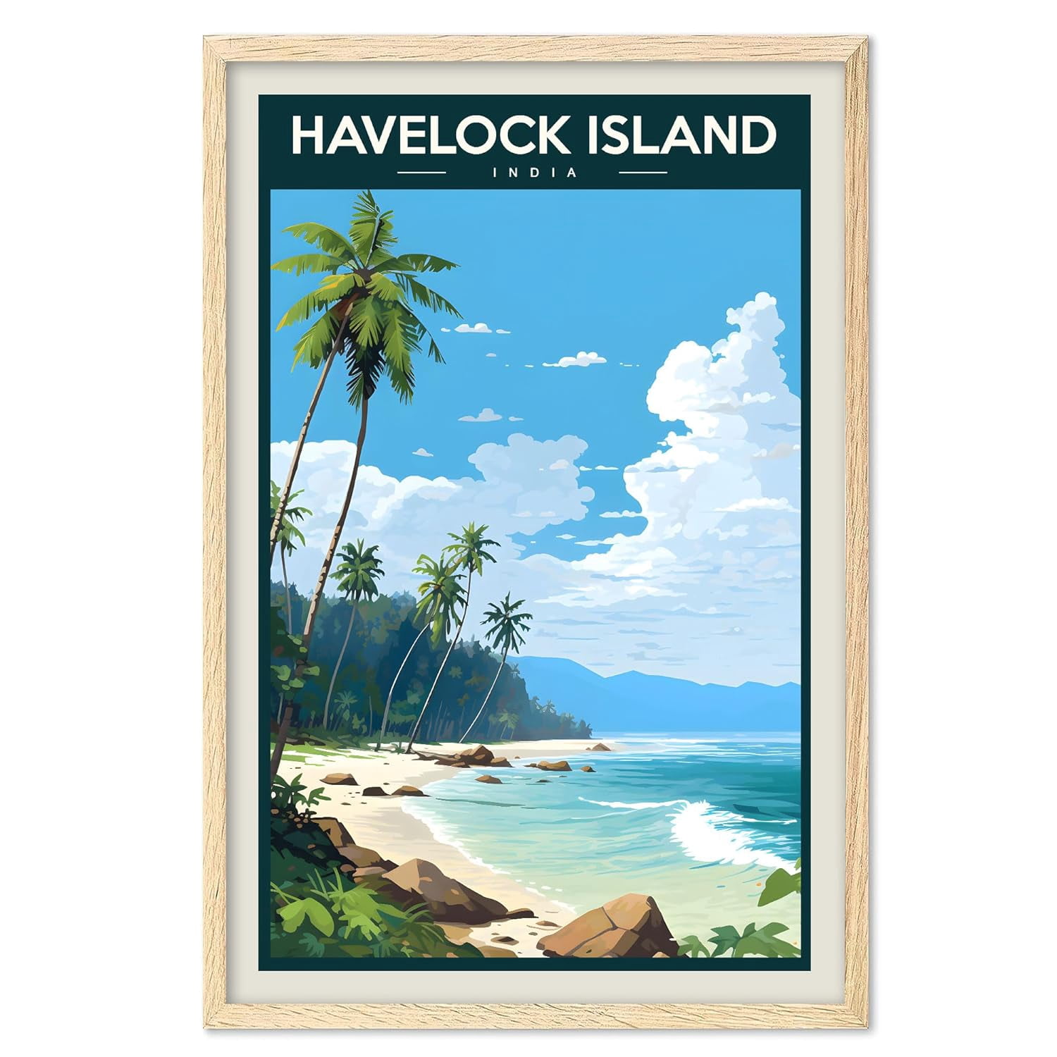 Eastern Print Havelock Island Poster, Havelock Island Print, India ...