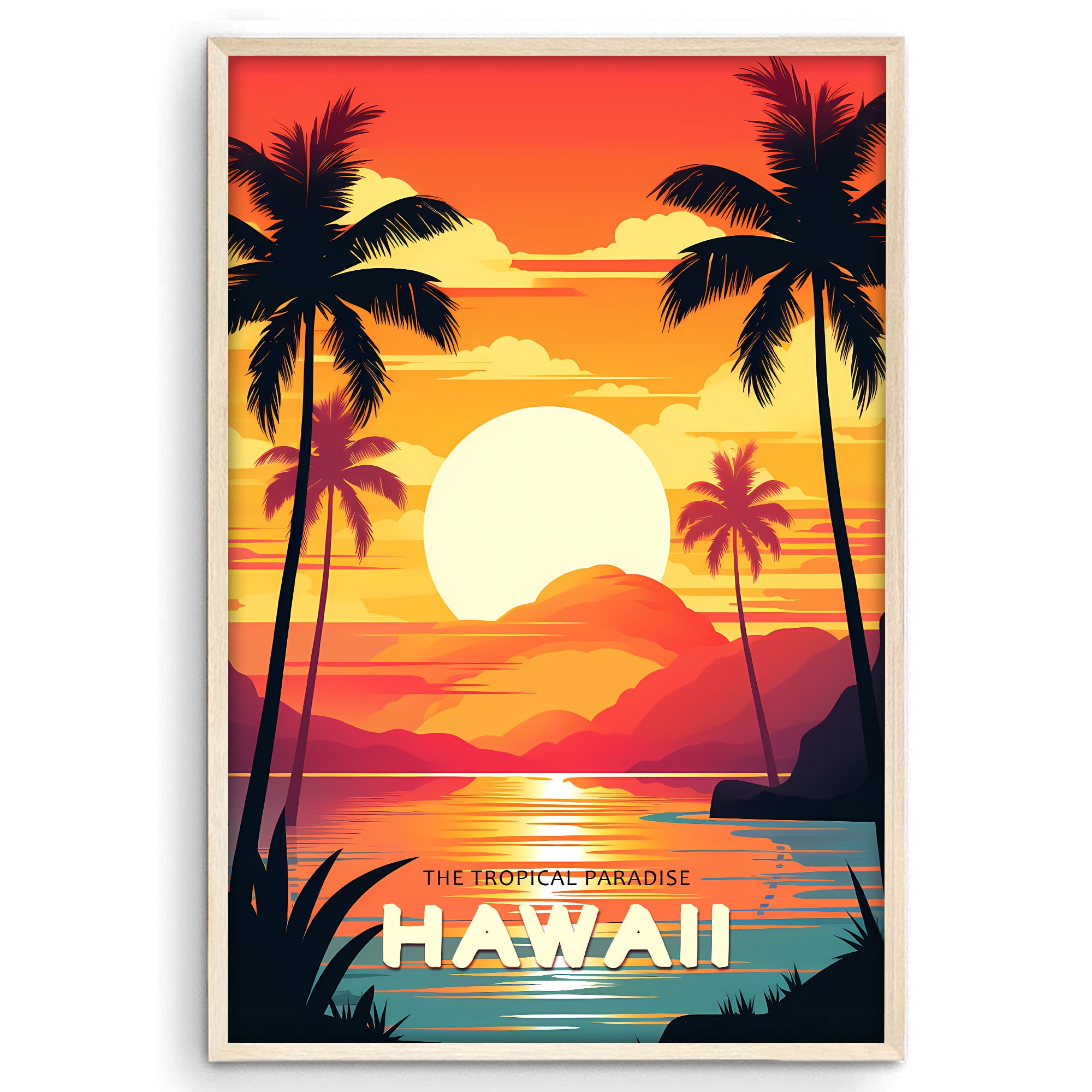 Eastern Print Hawaii Poster, City Prints Wall Decor, Travel Poster, Travel Wall Art Decor ...