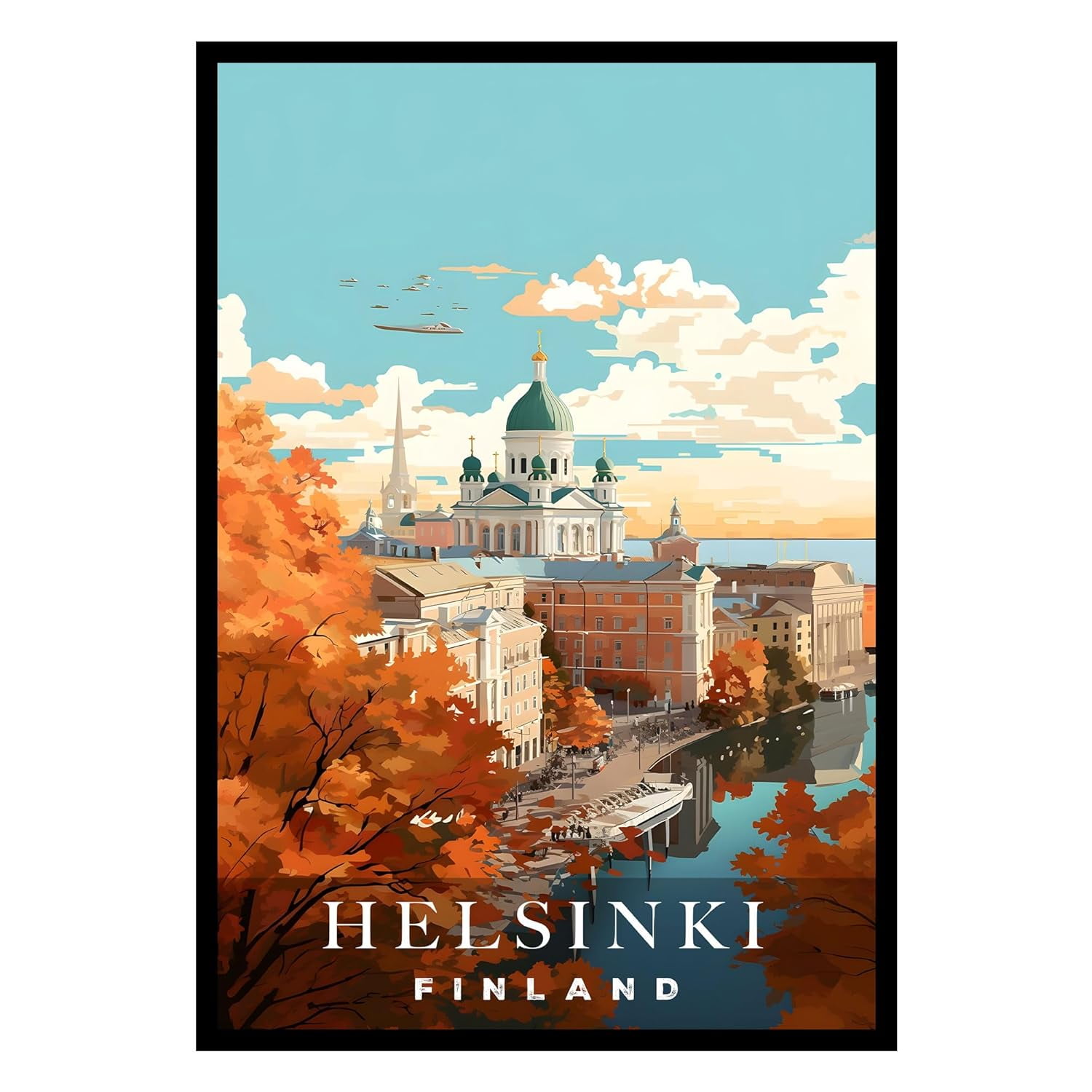 Eastern Print Helsinki Poster, Finland Poster, Helsinki Wall Art ...