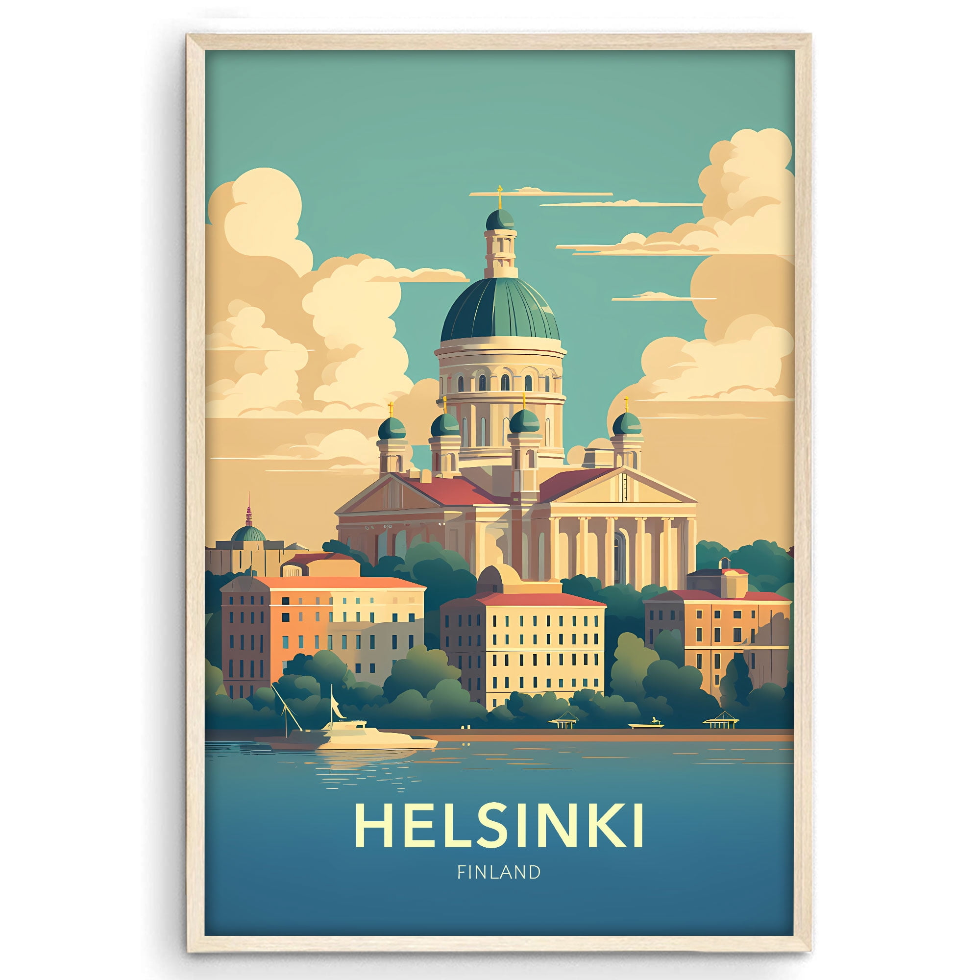 Eastern Print Helsinki Poster, Travel Poster, City Prints Wall Decor ...