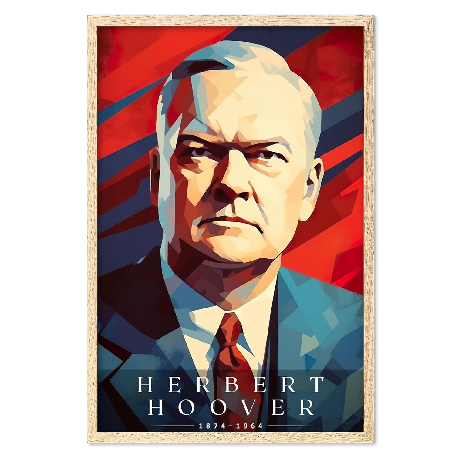 Eastern Print Herbert Hoover Poster, Herbert Hoover Wall Art, USA ...