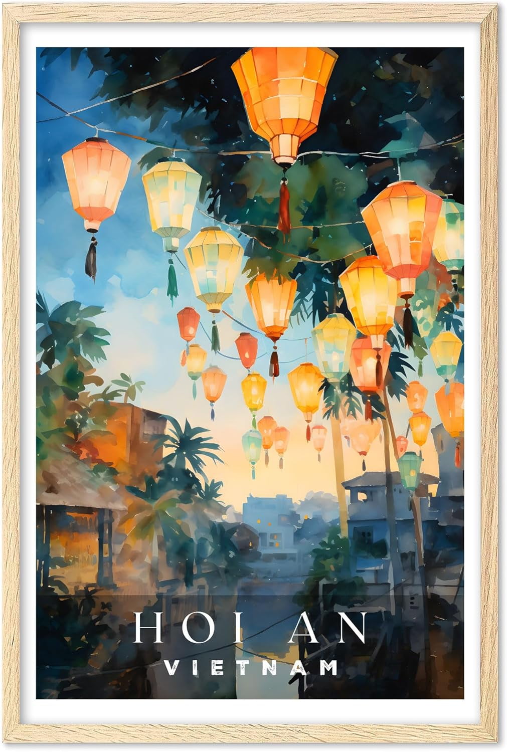 Eastern Print Hoi An Poster, Vietnam Poster, Hoi An Wall Art, Vintage ...