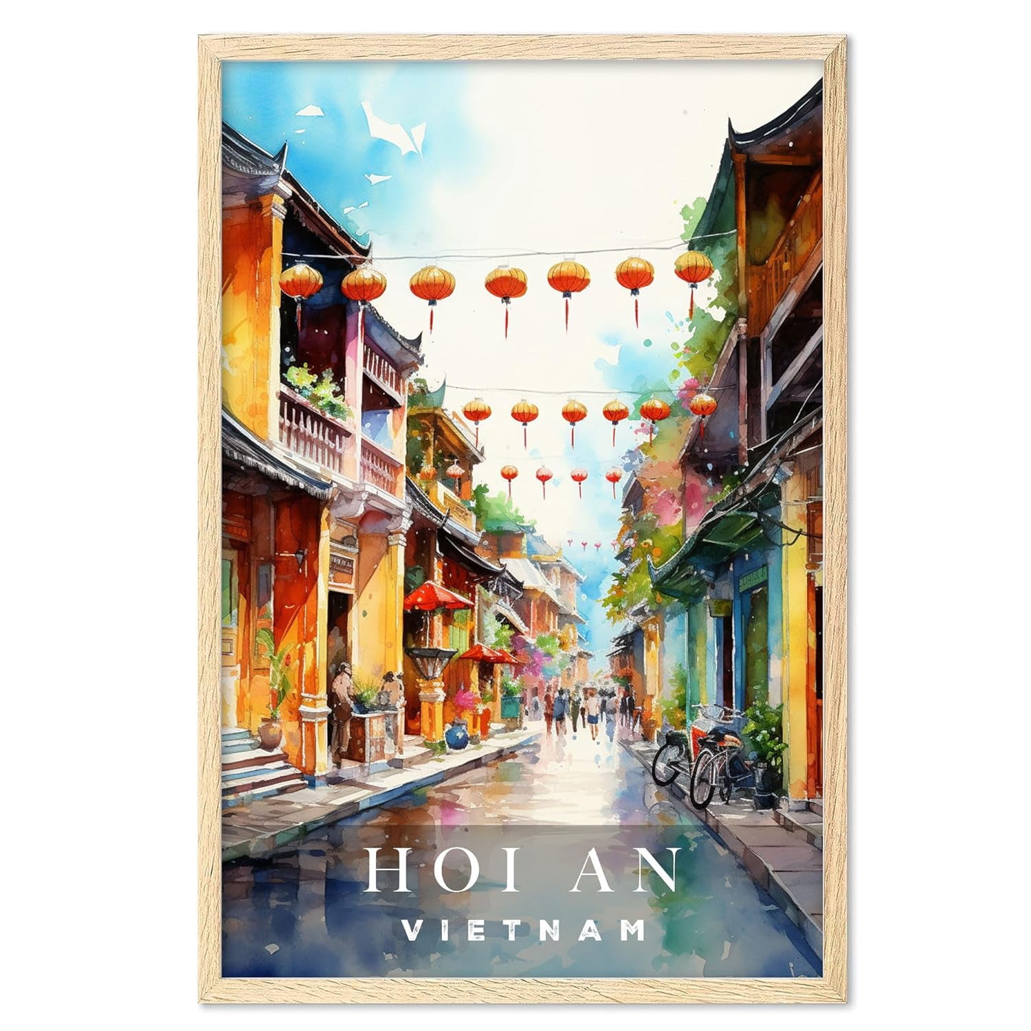 Eastern Print Hoi An Poster, Vietnam Poster, Vietnam Wall Art, Vintage ...