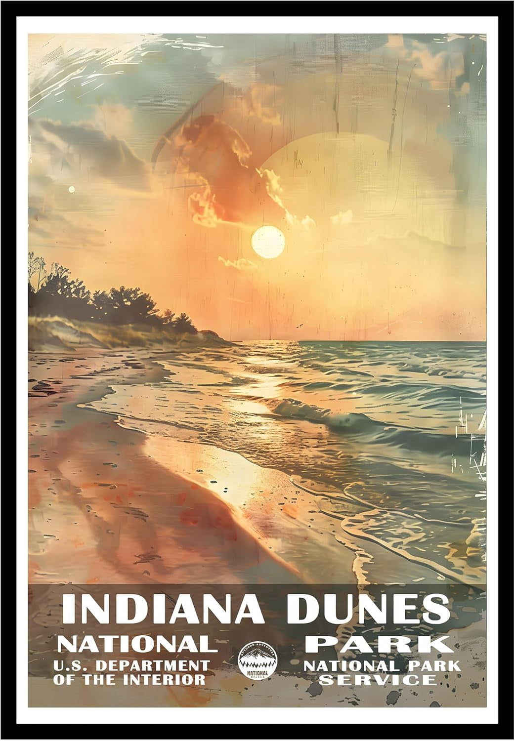 Eastern Print Indiana Dunes National Park Wall Art, National Parks ...