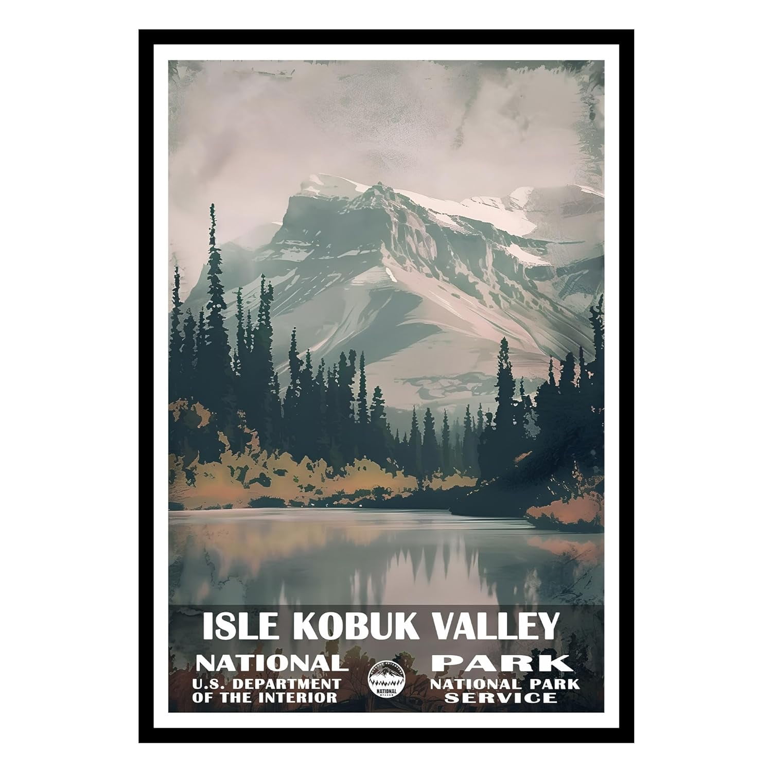 Eastern Print Isle Kobuk Valley National Park Painting, National Park ...