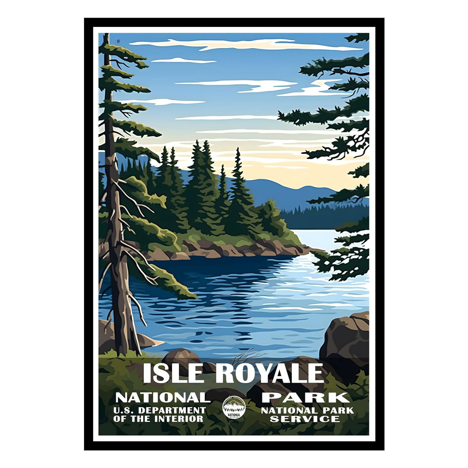 Eastern Print Isle Royale National Park Poster, Isle Royale National ...