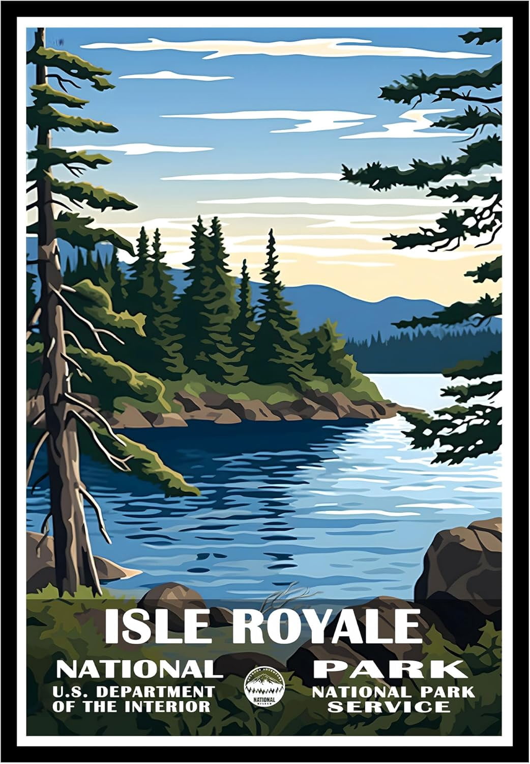 Eastern Print Isle Royale National Park Poster, Isle Royale National ...