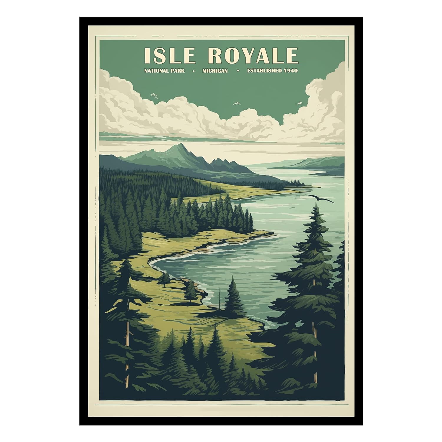 Eastern Print Isle Royale National Park Poster, Isle Royale National ...