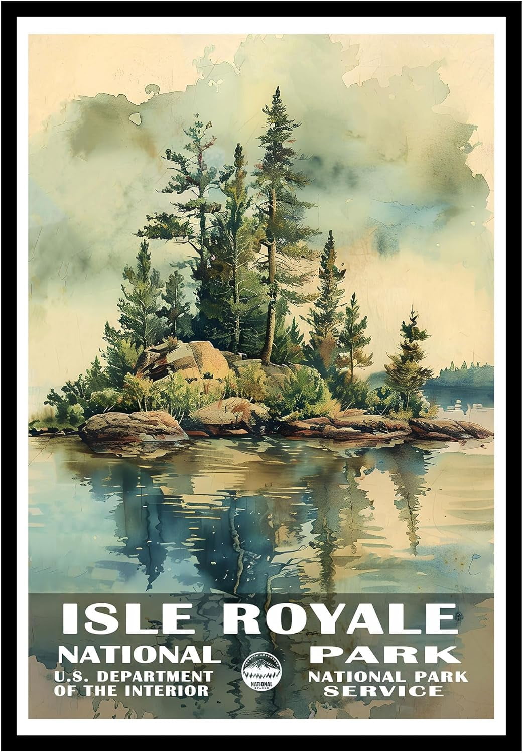 Eastern Print Isle Royale National Park Wall Art, National Parks ...