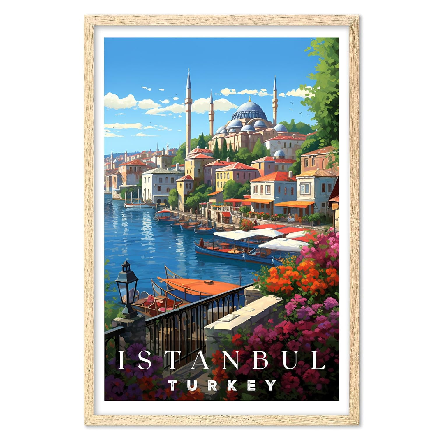 Eastern Print Istanbul Poster, Turkey Poster, Turkey Wall Art, Vintage ...