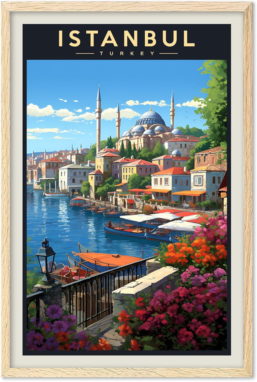Eastern Print Istanbul Poster, Turkey Poster, Turkey Wall Art, Vintage ...