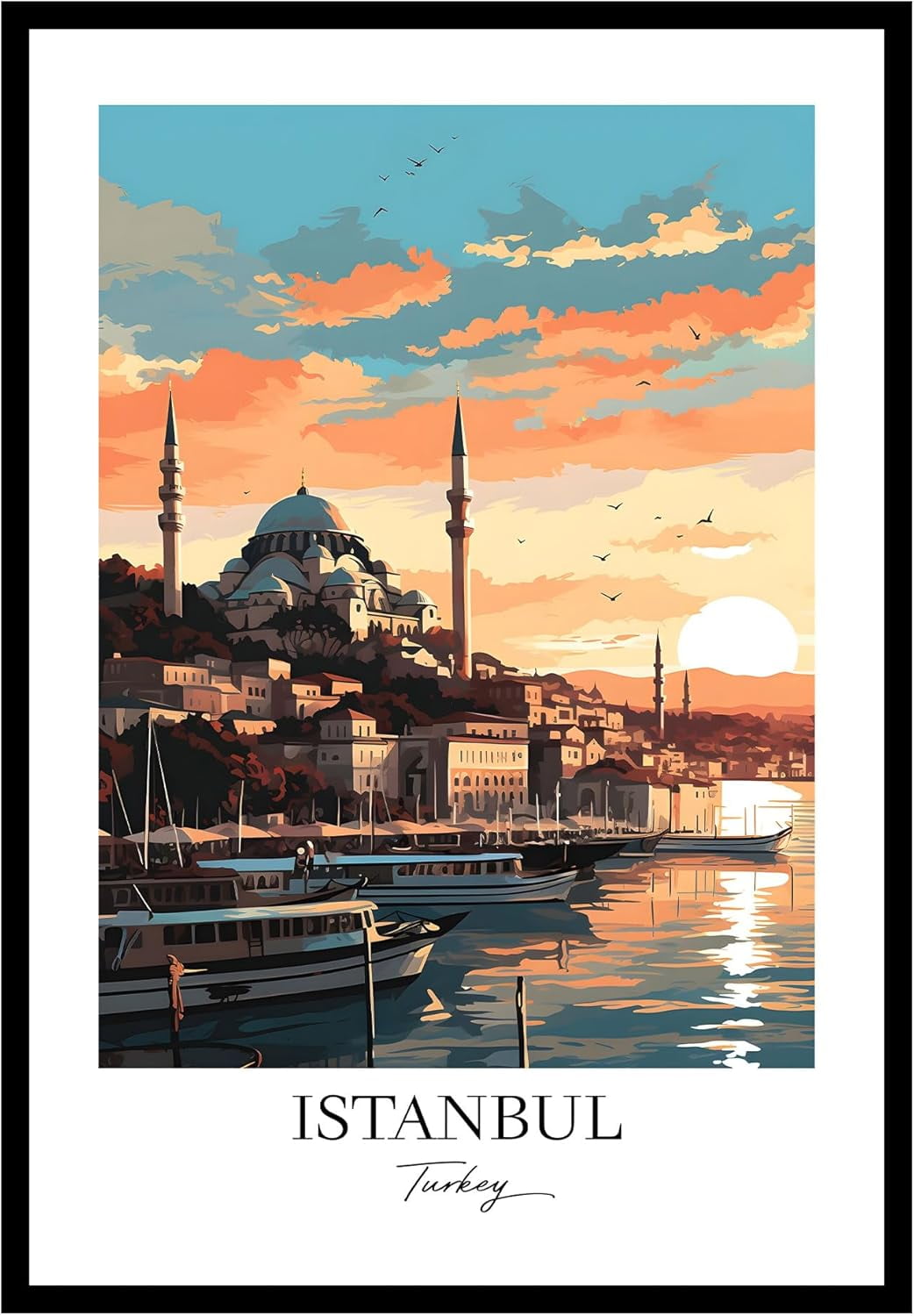 Eastern Print Istanbul Poster, Turkey Poster, Istanbul Wall Art ...