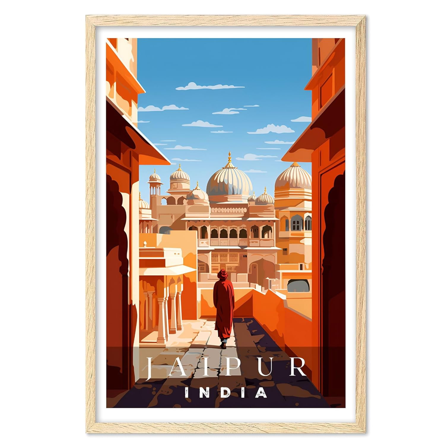 Eastern Print Jaipur Poster, India Poster, India Wall Art, Vintage ...