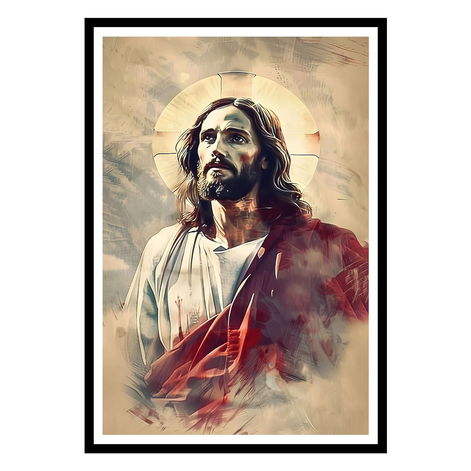 Eastern Print Jesus Christ Christian Wall Art, Jesus Poster, Picture of ...