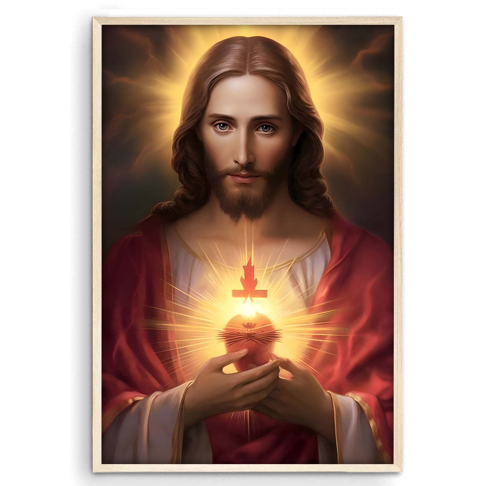 Eastern Print, Jesus Christ Sacre Heart Poster, Jesus Christ Wall Art ...