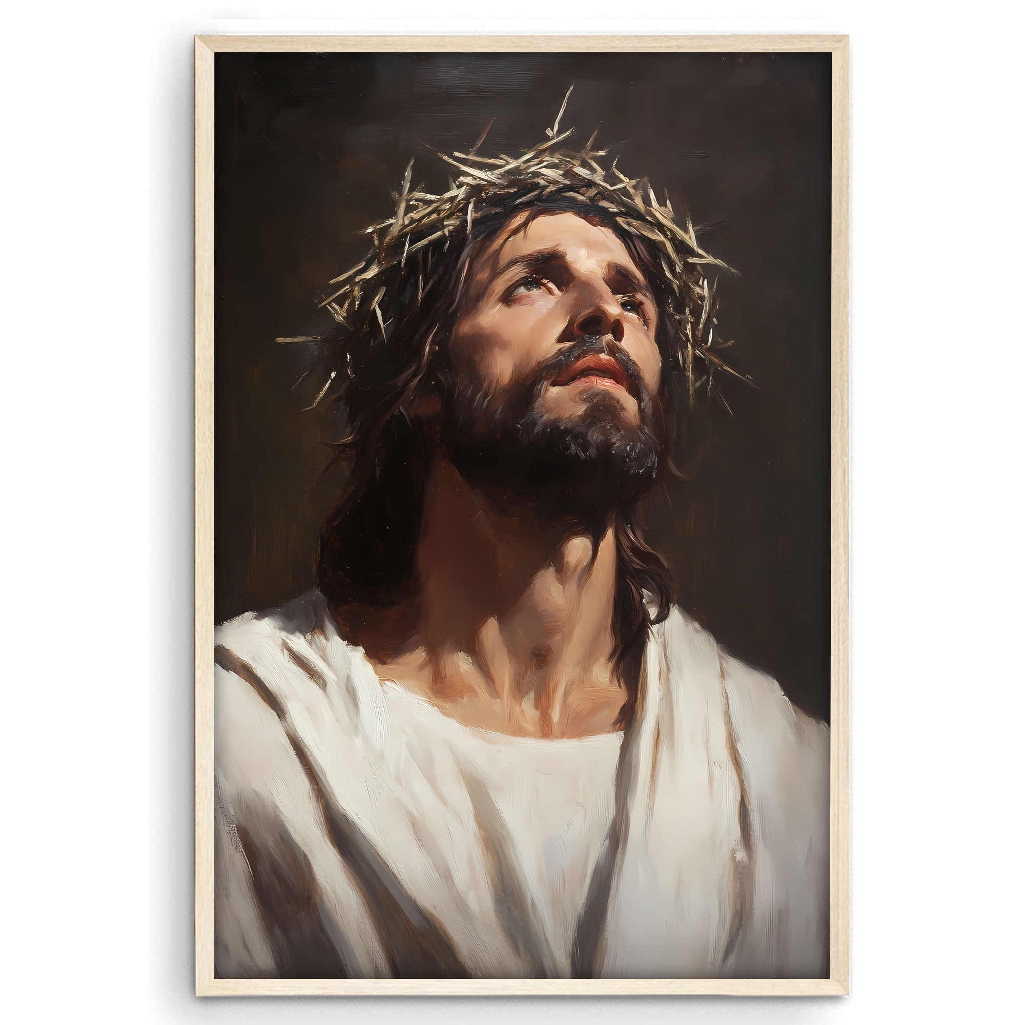 Eastern Print Jesus Crown of Thorns Christ Poster, Jesus Wall Decor ...