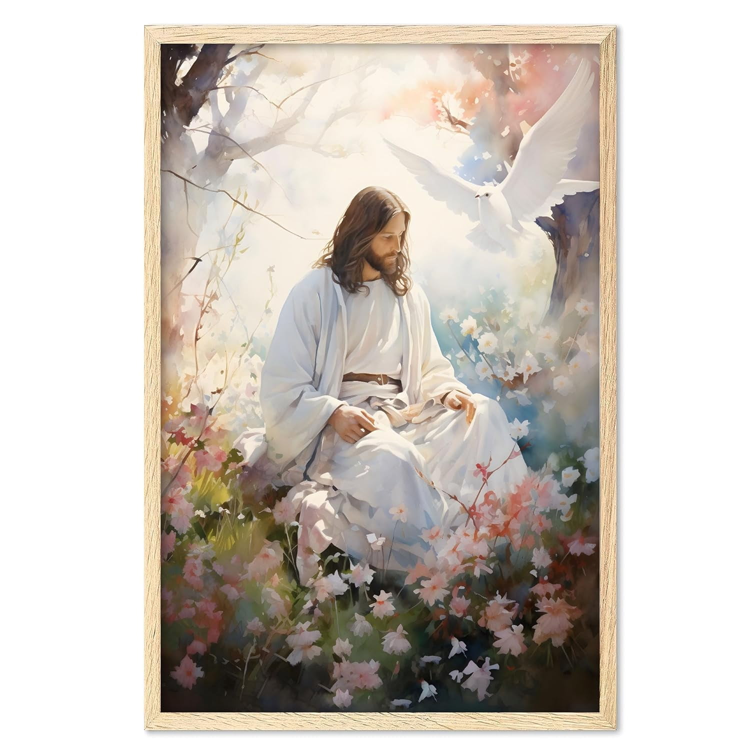 Eastern Print Jesus in the Garden, Jesus Art, Jesus wall art, Jesus ...