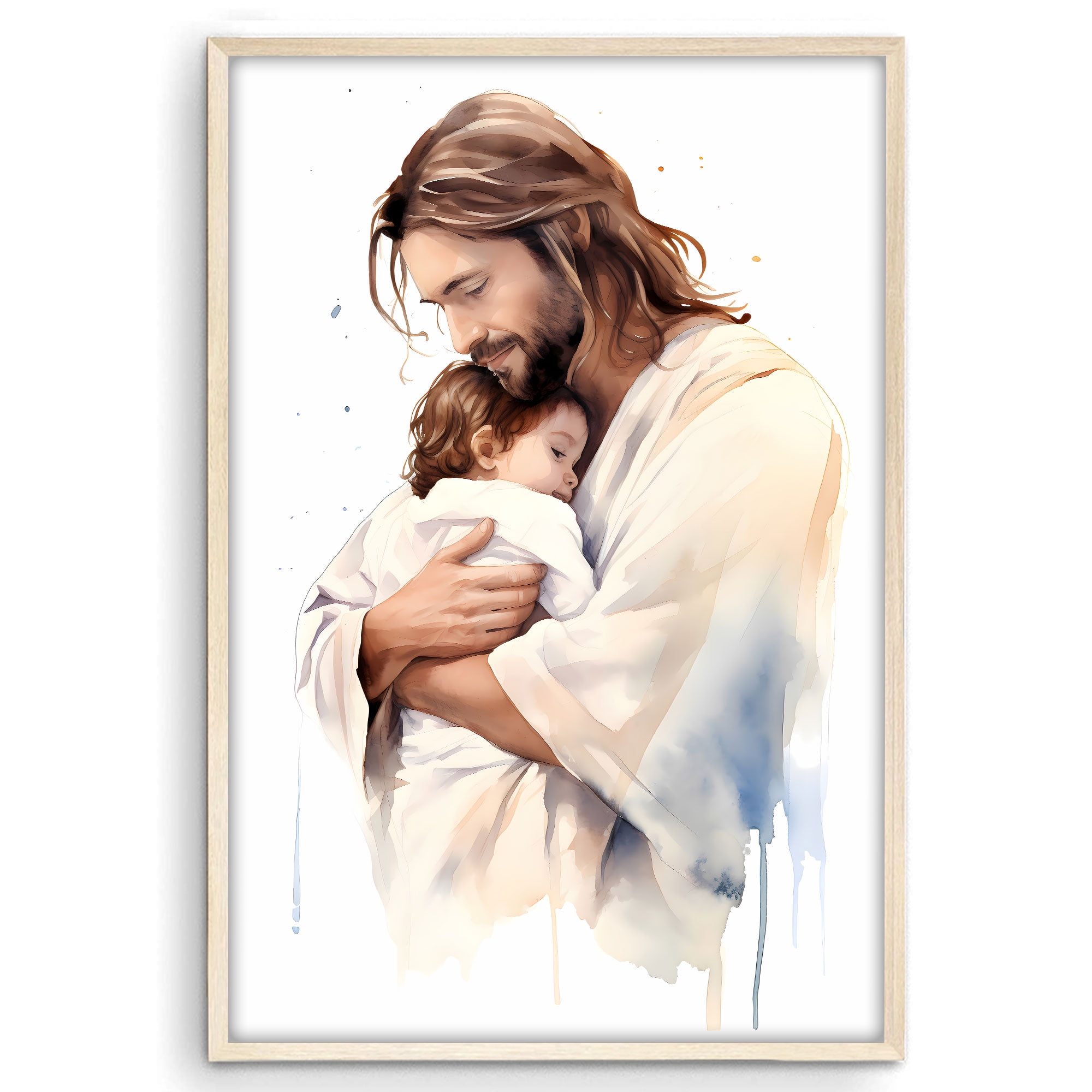 Eastern Print, Jesus' Hug, Jesus Protects The Childrens, Christian Wall ...