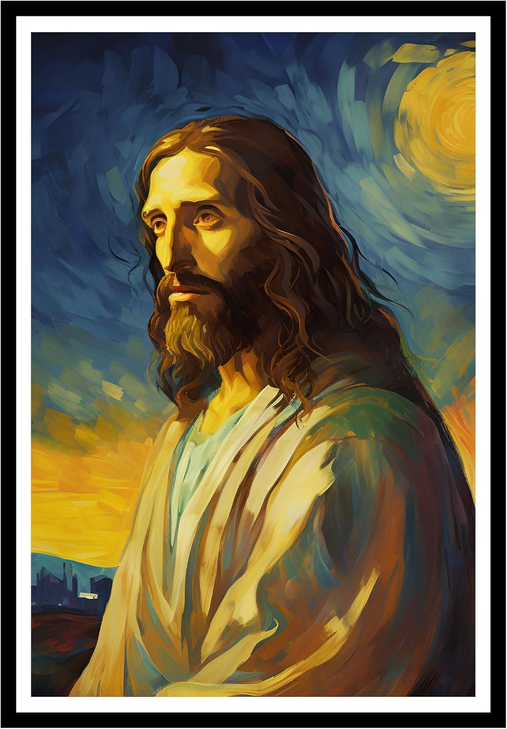Eastern Print Jesus Poster, Jesus Christian Wall Art,Picture Of Jesus ...