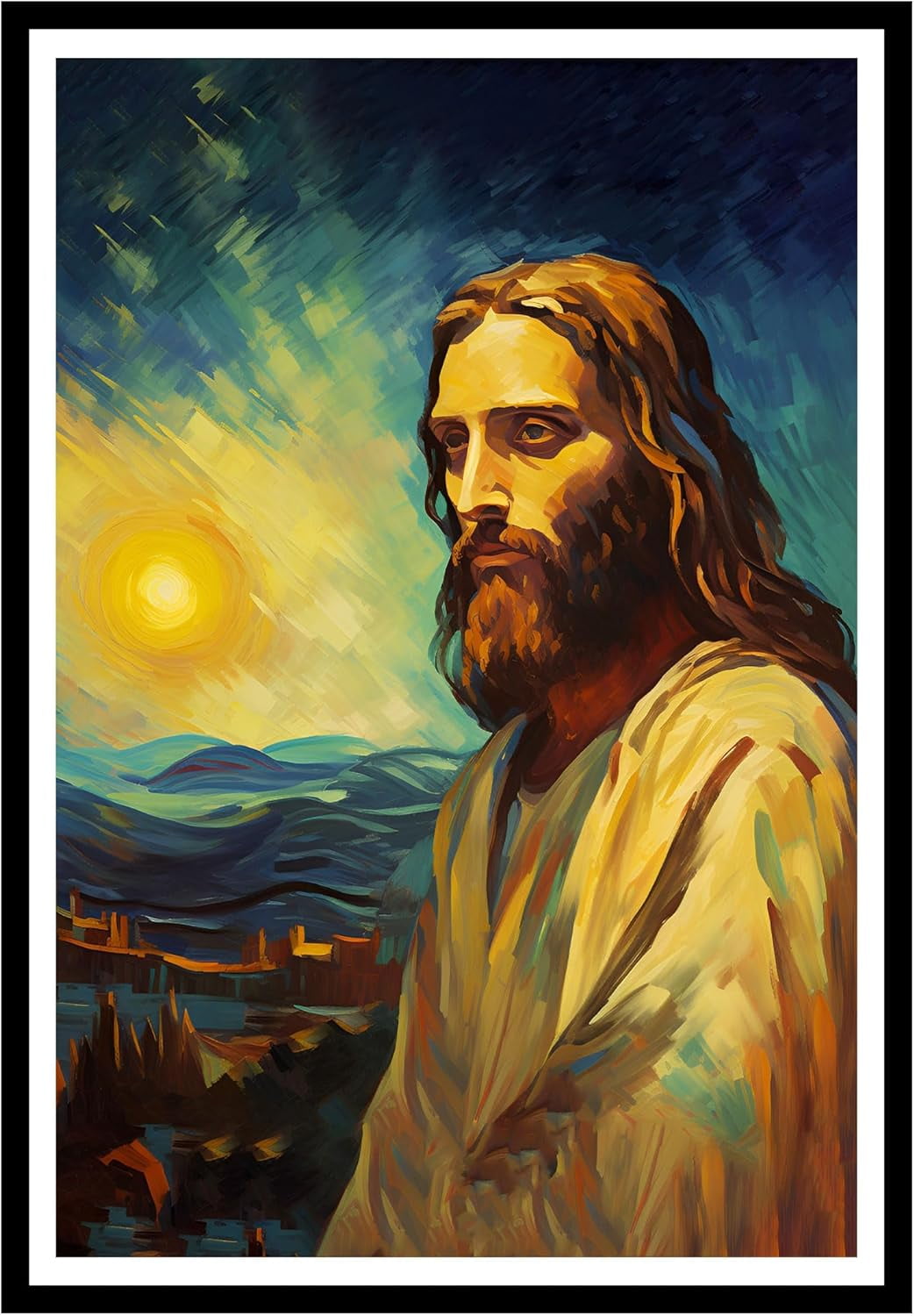 Eastern Print Jesus Poster, Jesus Christian Wall Art,Picture Of Jesus ...