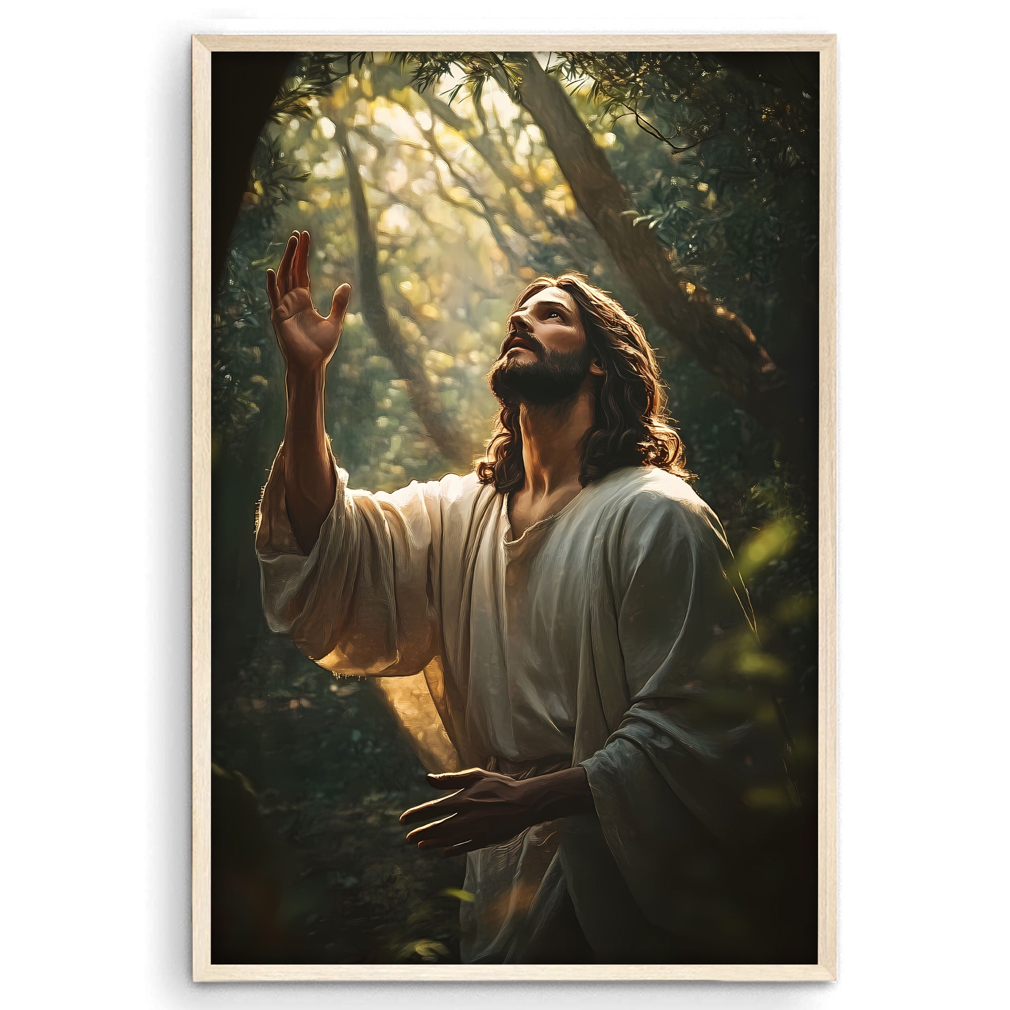 Eastern Print Jesus Praying in the Garden of Gethsemane Poster, Jesus ...