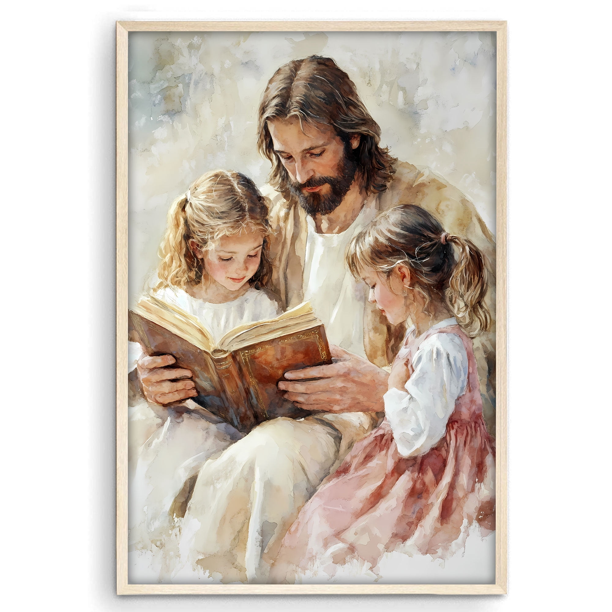 Eastern Print Jesus Teaches Kids Poster, Christian Pictures Wall Decor ...