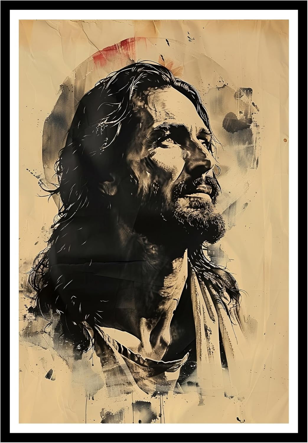 Eastern Print Jesus Wall Art Painting Picture, Portrait of Christ Jesus ...