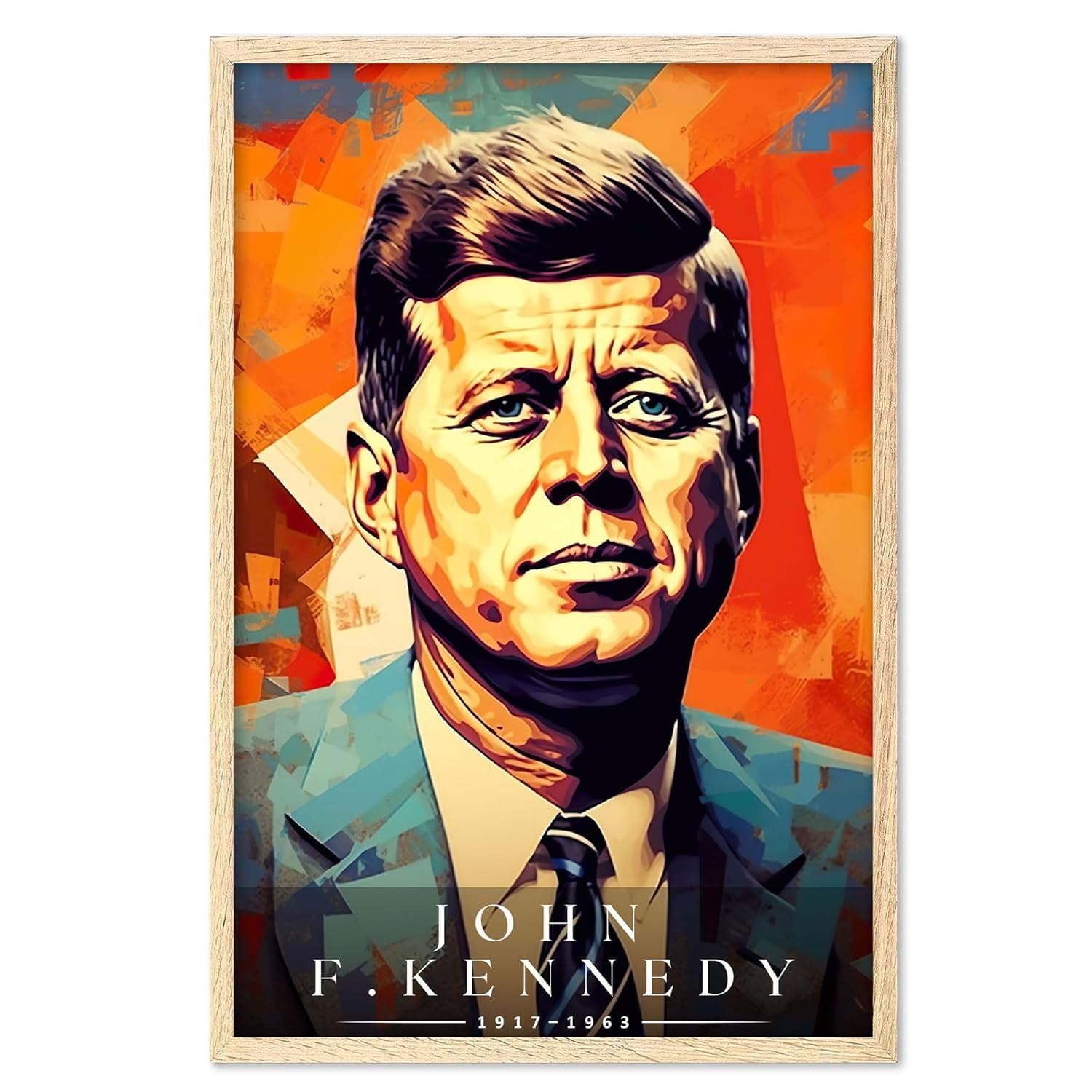 Eastern Print John F. Kennedy Poster, John F. Kennedy Wall Art, USA ...