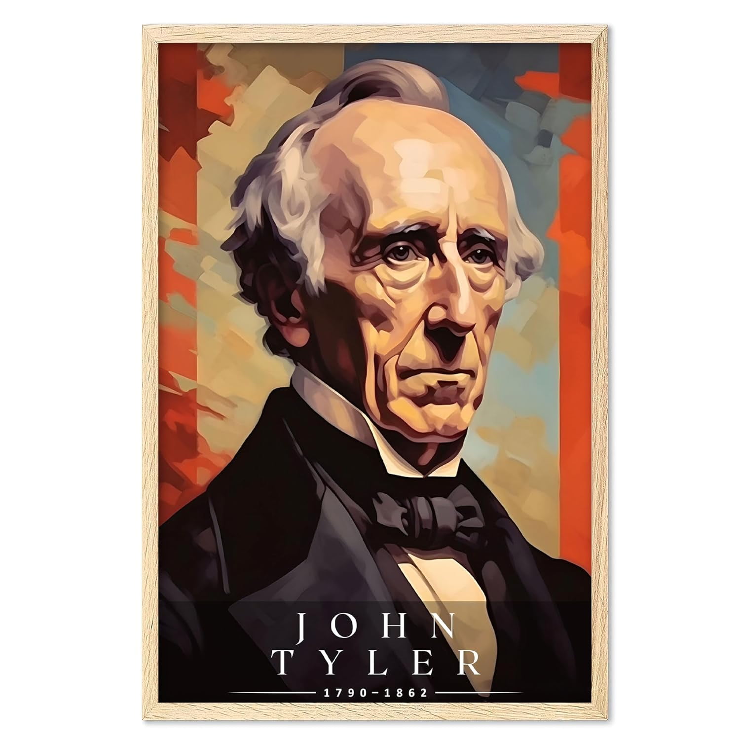 Eastern Print John Tyler Poster, John Tyler Wall Art, USA Presidents ...