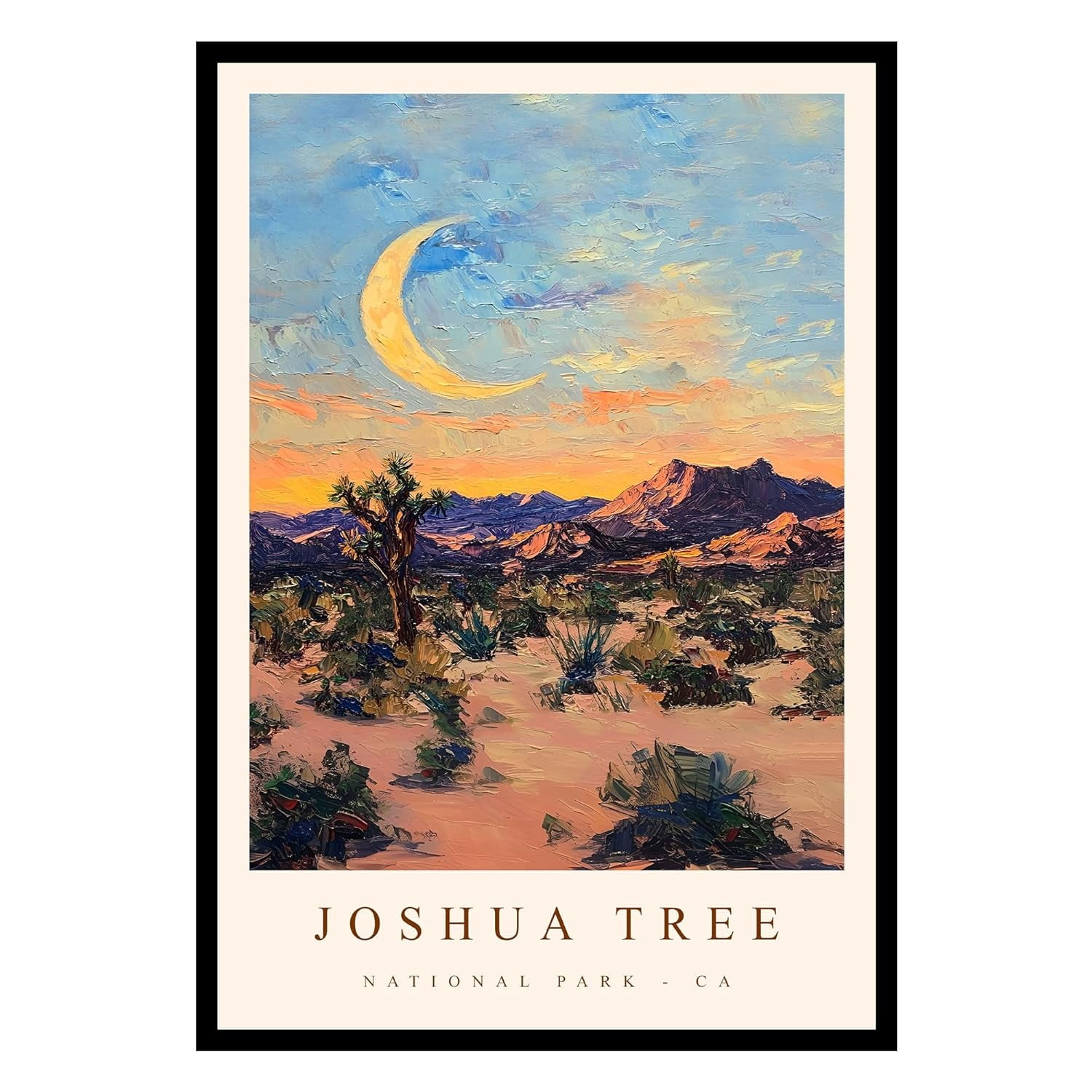 Eastern Print Joshua Tree Poster, Joshua Tree National Parks Poster ...