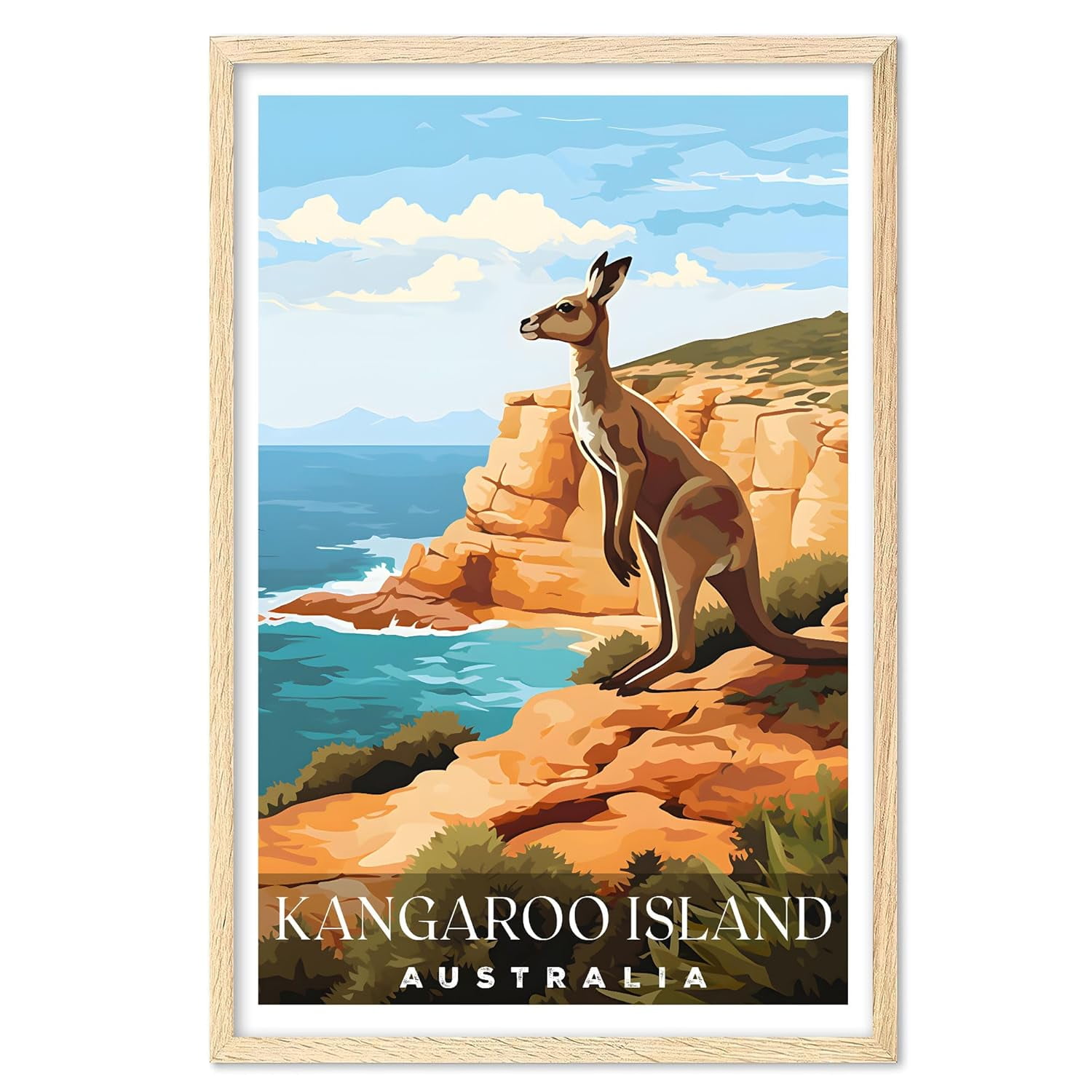 Eastern Print Kangaroo Island Poster, Australia Poster, Australia Wall ...