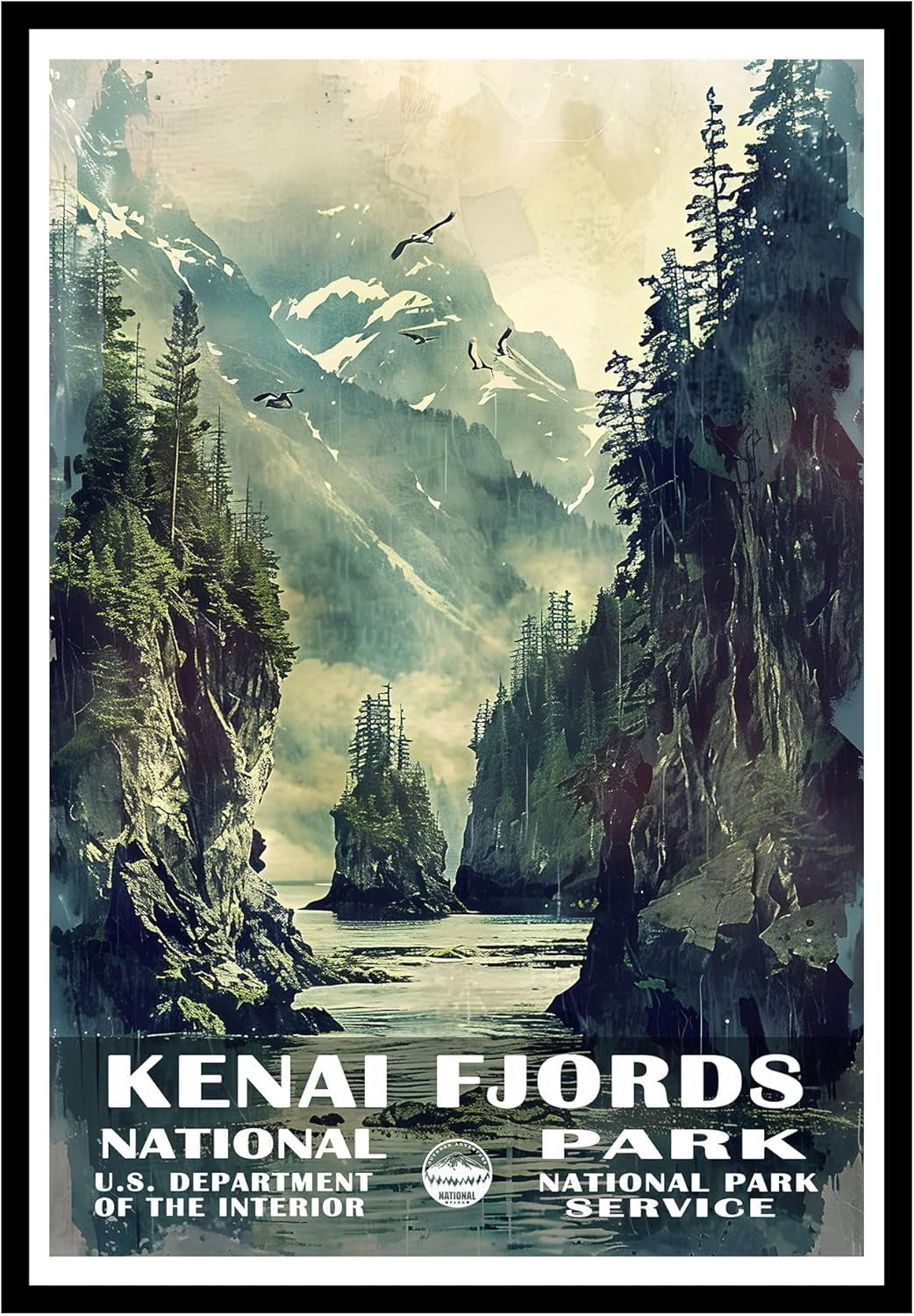 Eastern Print Kenai Fjords National Park Wall Art, National Parks ...