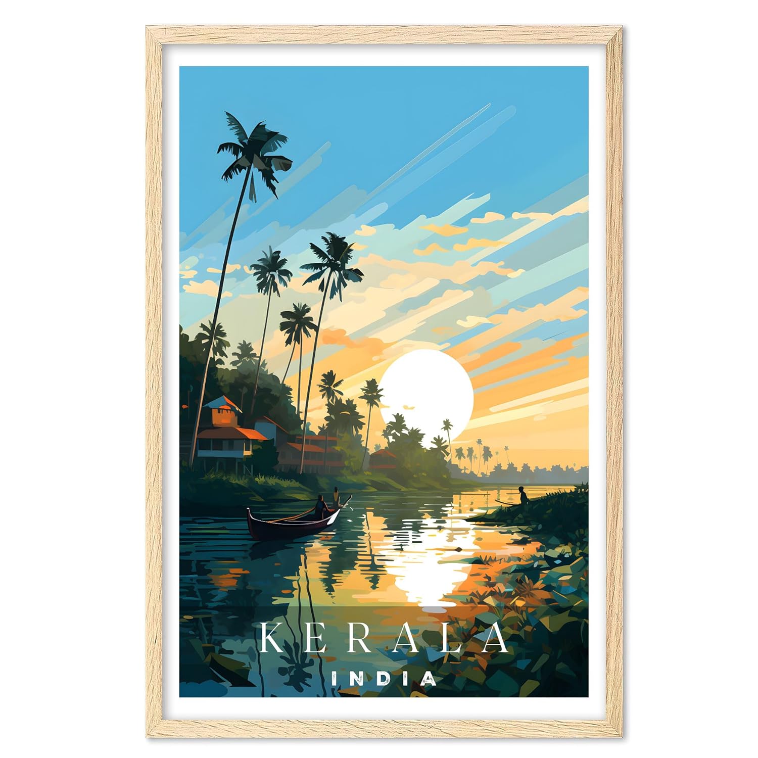 Eastern Print Kerala Poster, Kerala Print, India Poster, India Wall Art ...