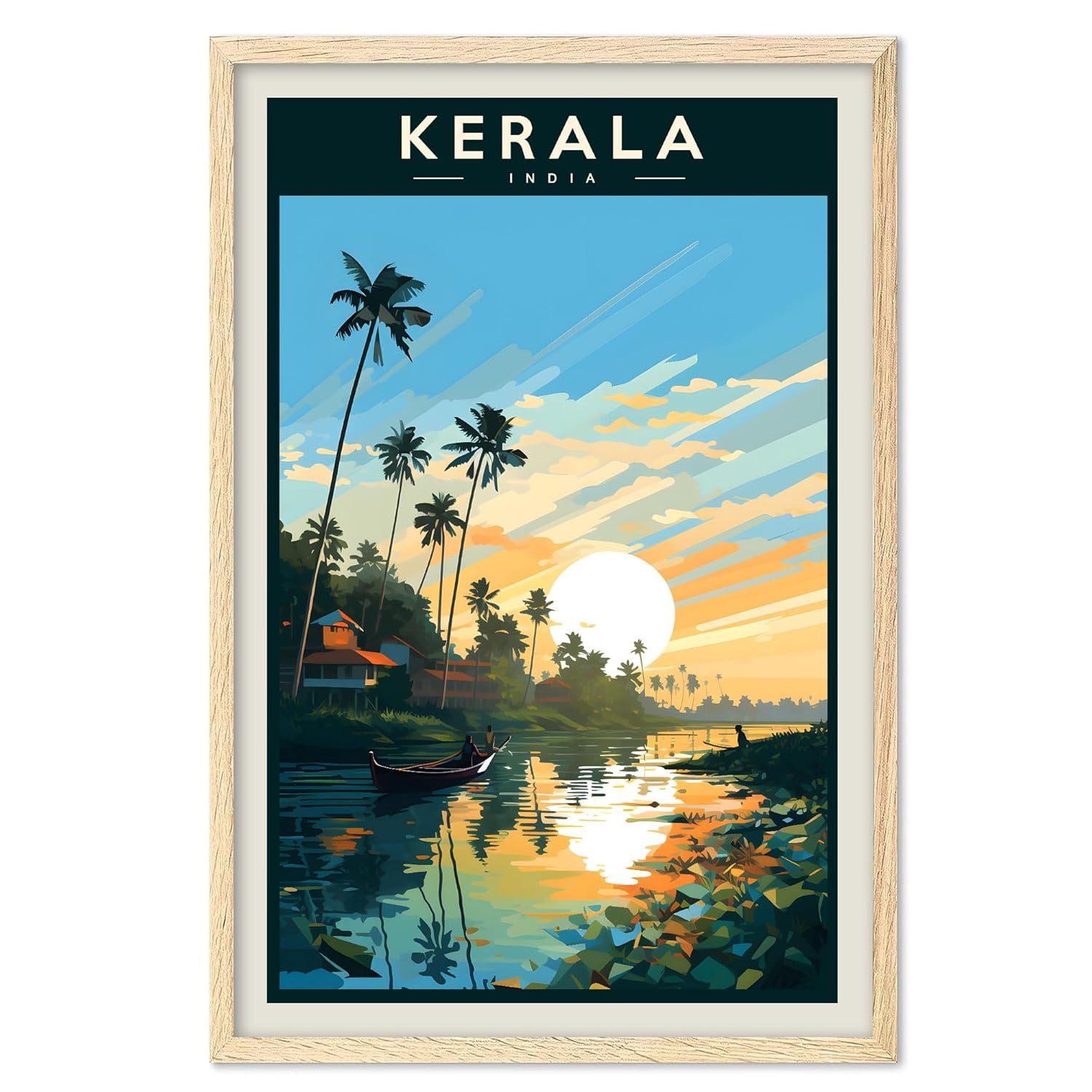 Eastern Print Kerala Poster, Kerala Print, India Poster, India Wall Art ...