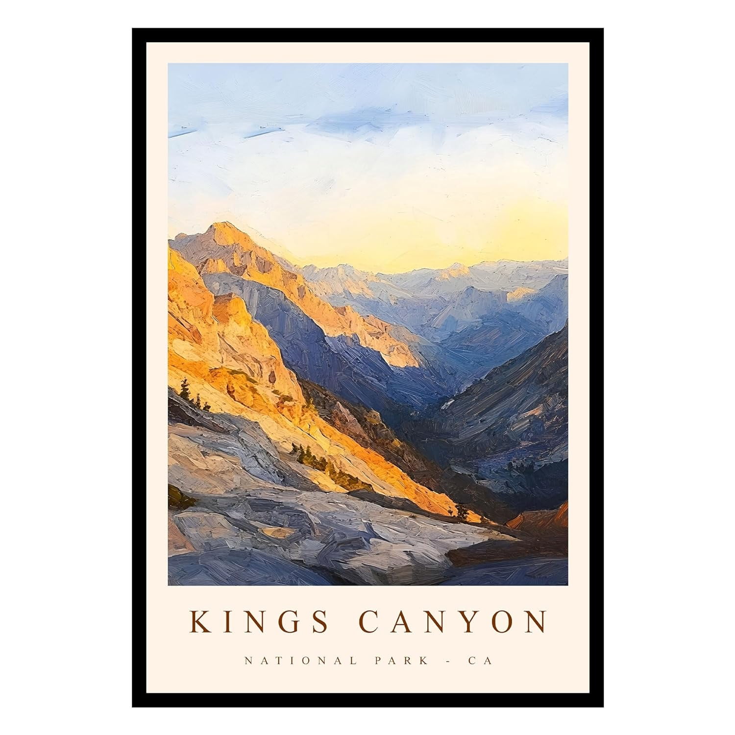 Eastern Print Kings Canyon Poster, Kings Canyon National Parks Poster ...