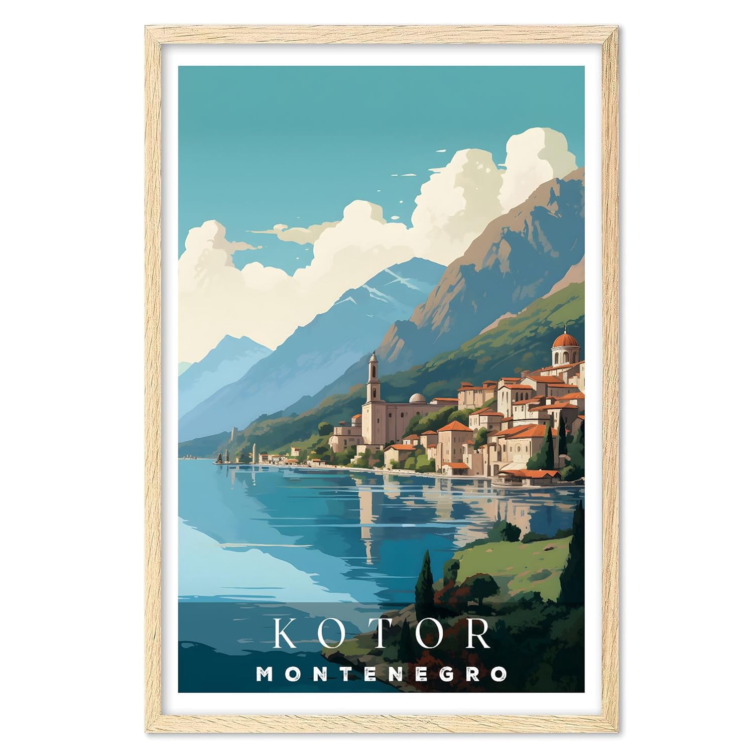 Eastern Print Kotor Poster, Kotor Print, Montenegro Poster, Montenegro ...