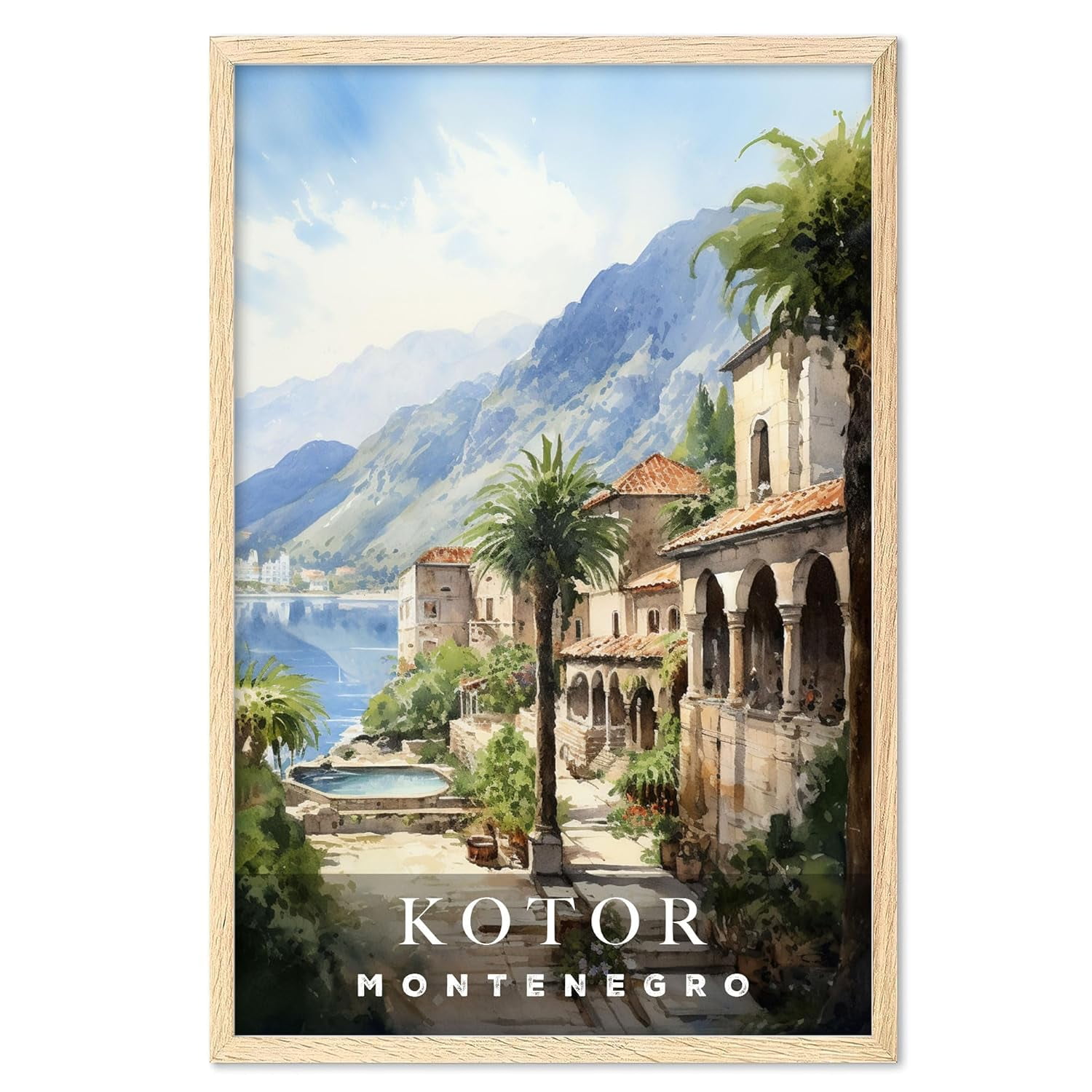 Eastern Print Kotor Poster, Montenegro Poster, Montenegro Wall Art ...