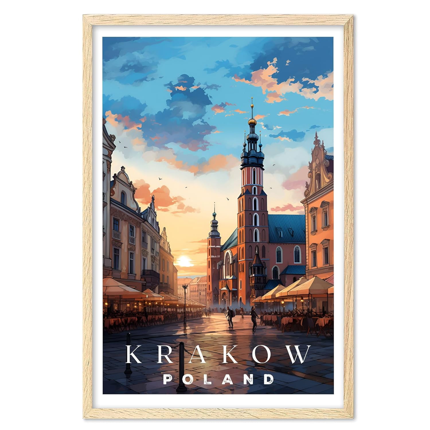 Eastern Print Krakow Poster, Poland Poster, Poland Wall Art, Vintage ...