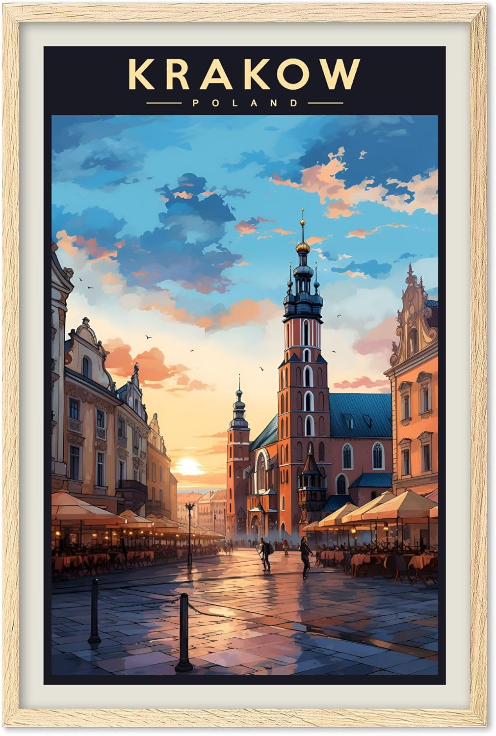 Eastern Print Krakow Poster, Poland Poster, Poland Wall Art, Vintage ...