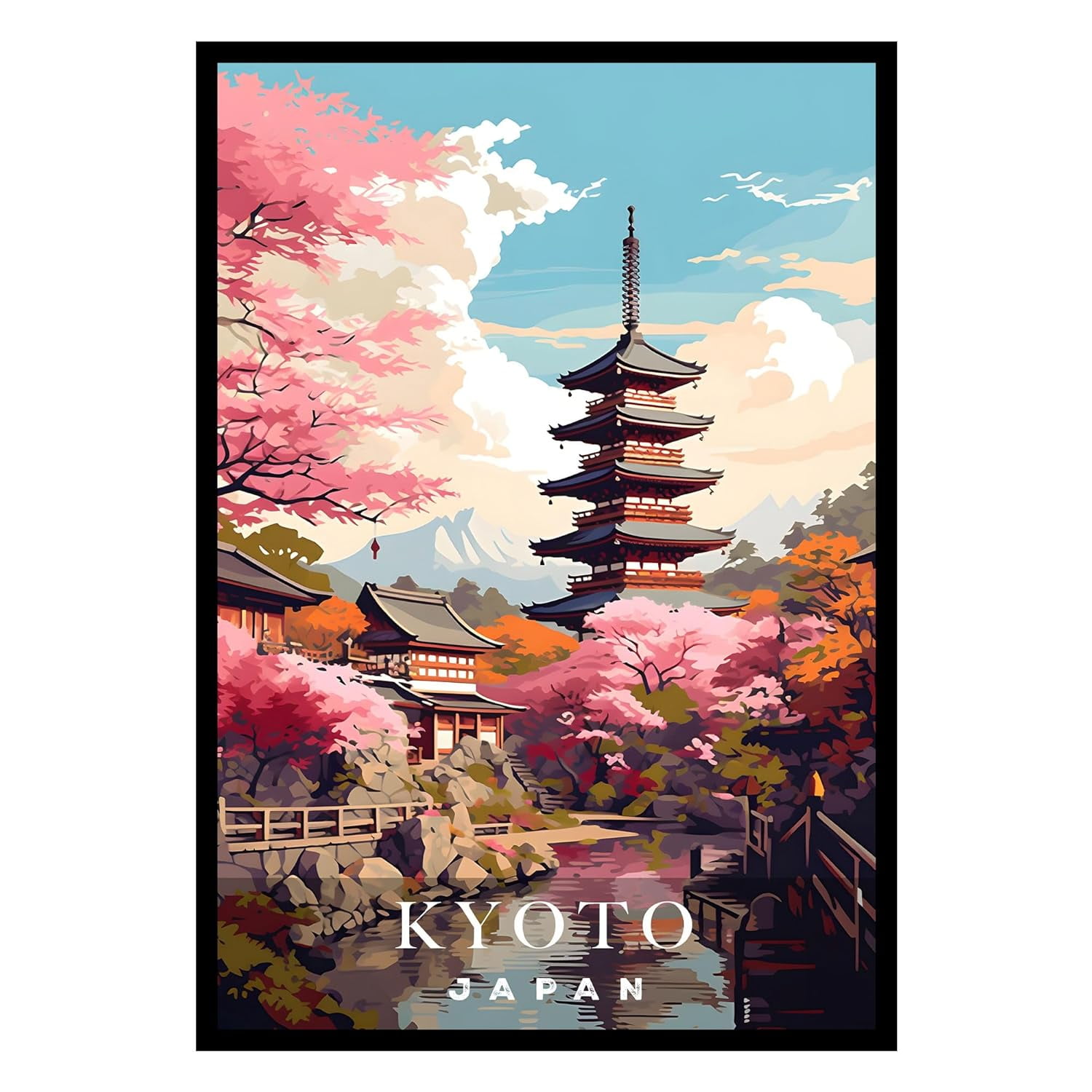 Eastern Print Kyoto Poster, Japan Poster, Kyoto Wall Art, Vintage ...