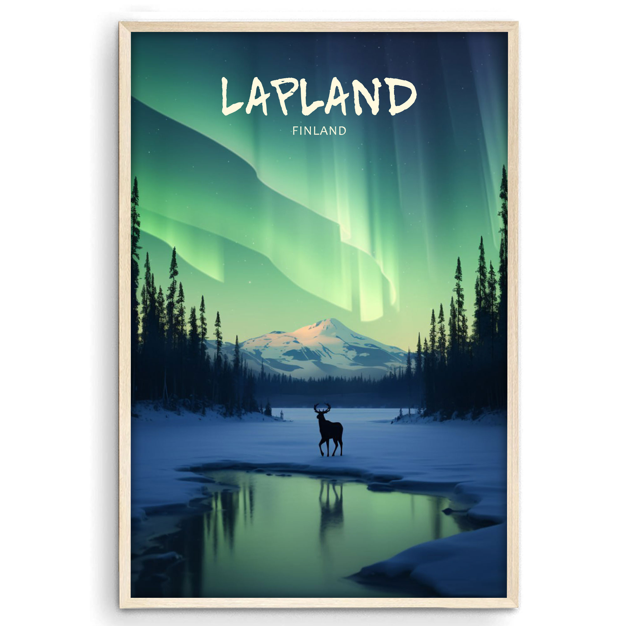 Eastern Print Lapland Poster, Travel Poster, City Prints Wall Decor ...