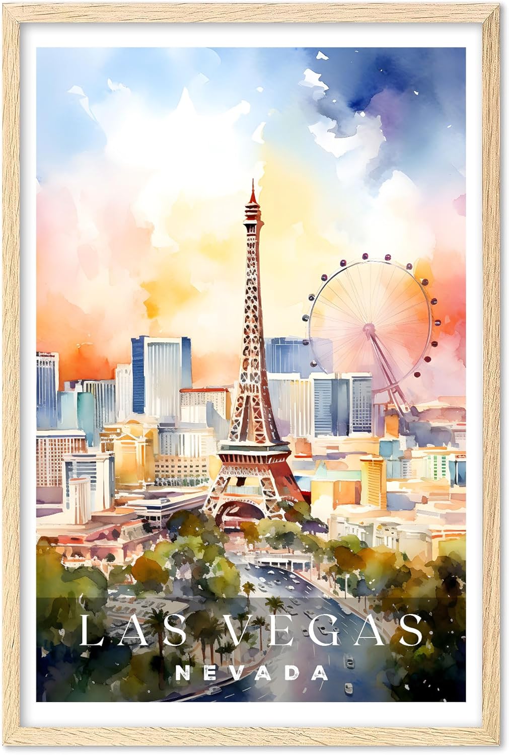 Eastern Print Las Vegas Poster, Nevada Poster, Las Vegas Wall Art ...