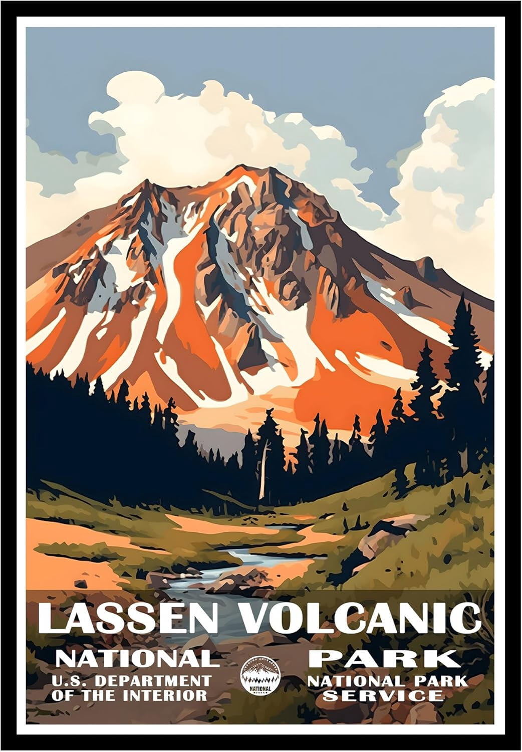 Eastern Print Lassen Volcanic National Park Poster, Lassen Volcanic ...