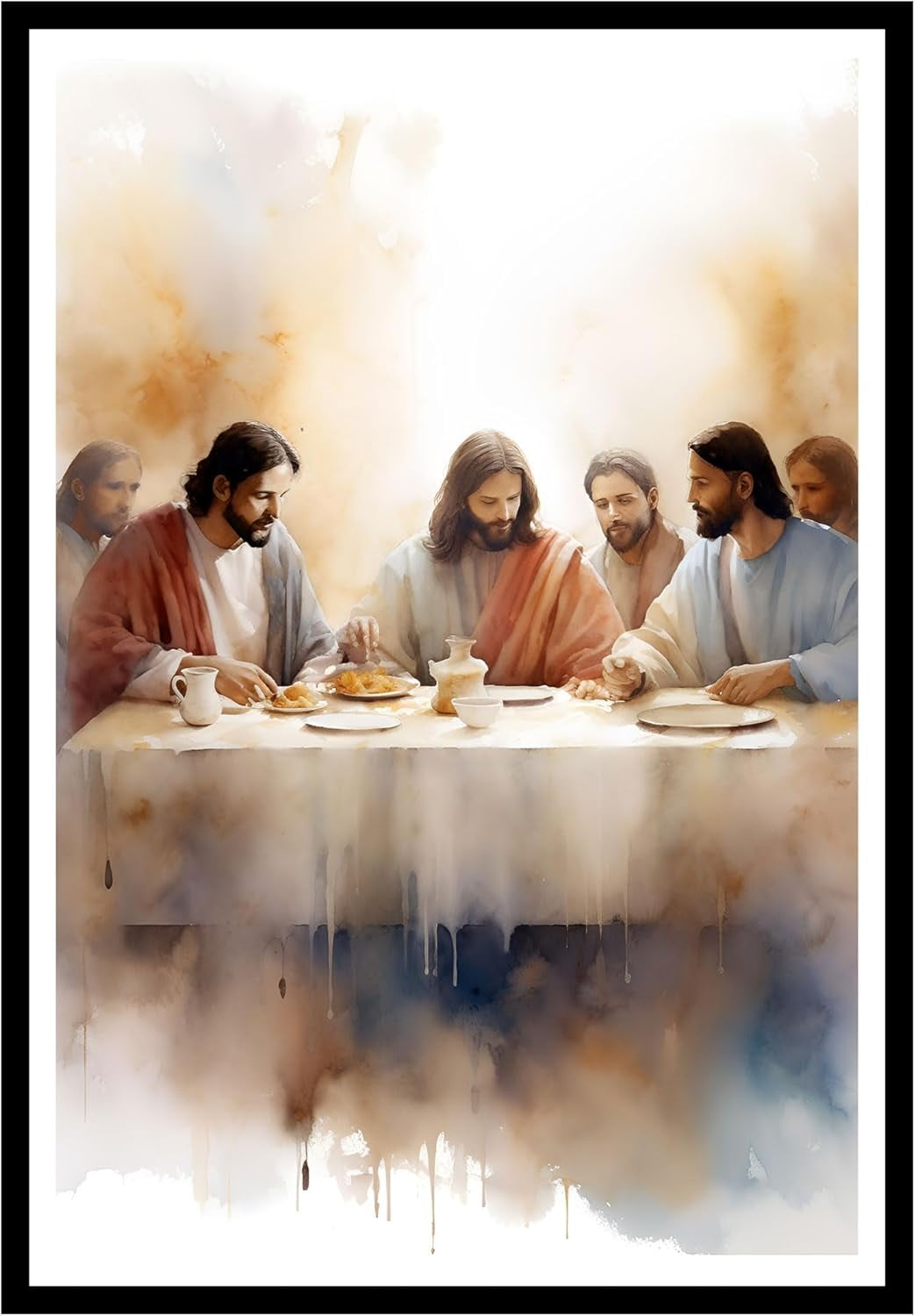 Eastern Print Last Supper Christ Christian Wall Art, Jesus Portrait ...