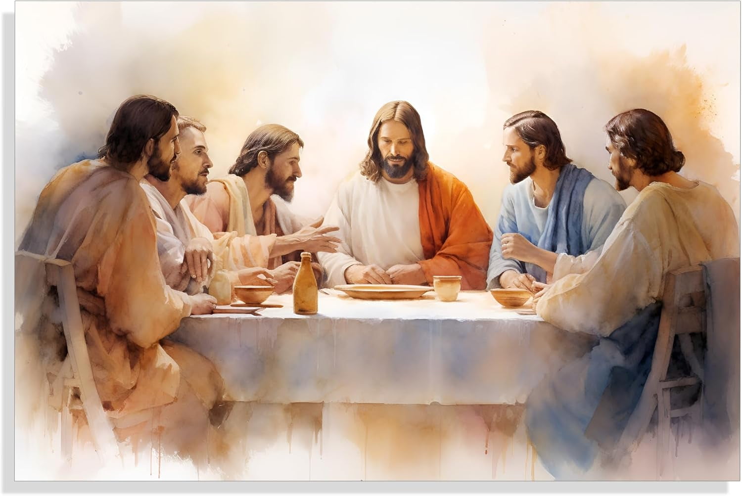 Eastern Print Last Supper Christ Christian Wall Art, Jesus Portrait ...