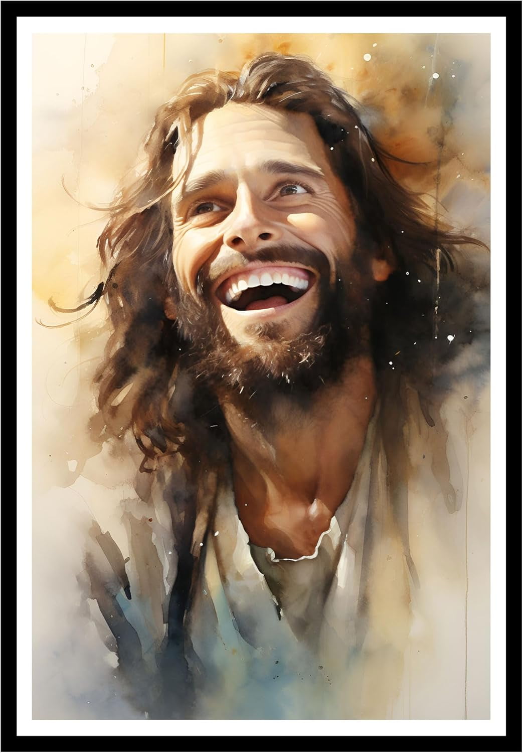 Eastern Print Laughing Christ, Christ's Smile, Jesus Laughing, Jesus Poster, Jesus Portrait ...